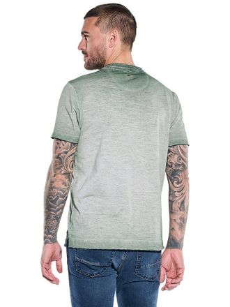 Emilio Adani T-Shirt Herren Henley T-Shirt, Dunkelgruen