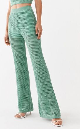Guess Stoffhose Yasmina W3GB01 Z2WK0 Gr&uuml;n Relaxed Fit