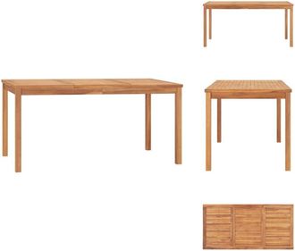 vidaXL Garten-Esstisch 160x80x77 cm Massivholz Teak - Gartentisch - Teak Holz - Massivholzm&ouml;bel - Outdoortisch - Esszimmertisch