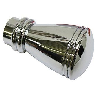 Gardinia Endknöpfe für Gardinenstangen, 2 x Endstück Siro, Serie Chicago, Metall, Chrom, Durchmesser 20 mm, 31062, ø 20 mm