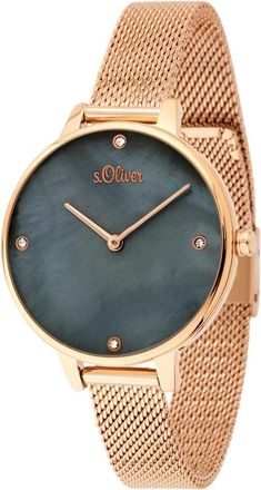 s.Oliver So-3657-Mq Quarzuhr - - Accessories - Damen - Rosa - ONE SIZE