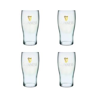 Guinness Lot de 4 verres &agrave; bi&egrave;re parfaits pour la maison, le bar et la cuisine (tulipe)