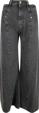Maison Margiela Femme, Jeans, Gris, Taille: 36 FR Jean D&eacute;coup&eacute;