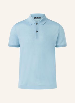 Maerz Maerz Muenchen Strick-Poloshirt Aus Merinowolle blau