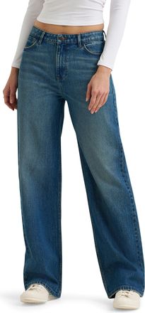 Wrangler Damen Womens Mid Rise Loose Straight Jeans, Ace, 36