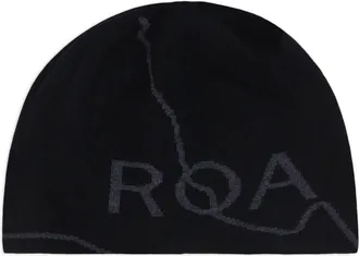 Roa M&uuml;tze mit Intarsien-Logo - Schwarz