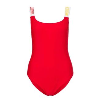 Moschino Roter Logo-Badeanzug - - Swimwear - Damen - Rot - L