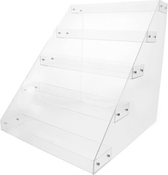 Valiclud Mehrstöckiges Acryl Getränke Display Regal Transparentes Aufbewahrungsregal für Büro Theke Supermarkt Platzsparend Einfach Montierbar Vielseitig für S