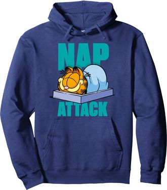 Garfield Nap Time Sleepy Tired Cat 80er 90s Cartoon Classic Pullover Hoodie