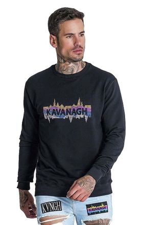 Gianni Kavanagh Herren Schwarz (Black Alive Sweat) Sweatshirt, XS