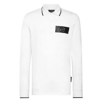 Plein Sport Polo LS Tiger Crest Edition - Homme - Sport - Blanc - Taille: 4XL