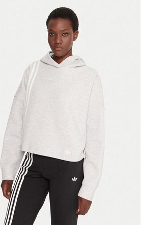 adidas Sweatshirt Off Placed 3-Stripes JW3596 Grau Regular Fit