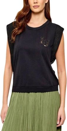 Liu Jo Femme, Tops, Noir, Taille: 40 FR Ta6250 D&eacute;bardeur