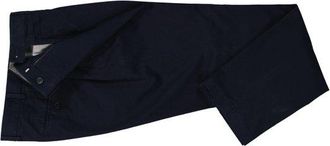 Hiltl Herren Bundfaltenhose blau Baumwoll-Stretch