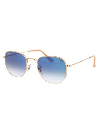 Ray-Ban Unisex Sunglasses Hexagonal Gold Arista Metal