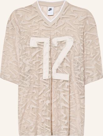 Nike Oversized-Shirt Sportswear Chill Lace Aus Mesh weiss