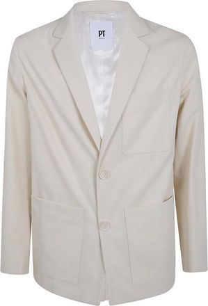 PT01 Pt01, Homme, Vestes, Beige, Taille: S Veste Crois&eacute;e