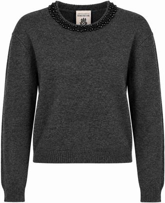 Semicouture Rundhalspullover - Grau