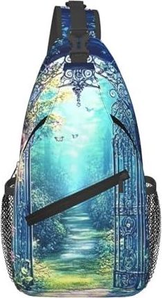 Generic Fantasy Garden Sac &agrave; bandouli&egrave;re Iron Gate Sac &agrave; bandouli&egrave;re de voyage Sac &agrave; dos &agrave; bandouli&egrave;re pour homme Sac &agrave; dos de randonn&eacute;e