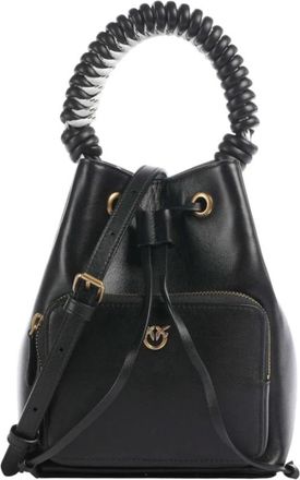 Pinko Pinko, Femme, Sacs, Noir, Taille: ONE Size Cargo Bucket Bag Small