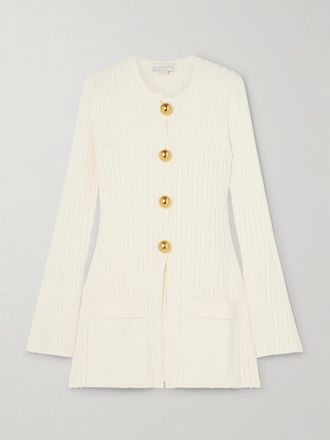 Stella McCartney Cardigan En Mailles Côtelées - Ivoire