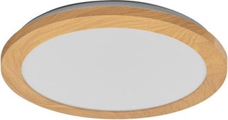Osram Applique et plafonnier led orbis Disc, décor bois, 22 w, 1800 lm, 3000/4000K, réglable par interr. mural via Click cct, 30 cm de diam., protec. IP44