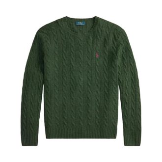 Polo Ralph Lauren Zopfmuster-Pullover mit Rundhalsausschnitt - - Knitwear - Herren - Gr&uuml;n - L