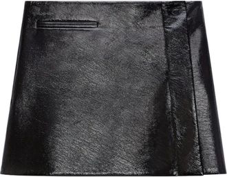 Courr&egrave;ges Femme, Jupes, Noir, Taille: 38 FR Mini-jupe en vinyle