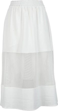 A|X Armani Exchange Femme, Jupes, Blanc, Taille: 38 FR Jupe Longuette
