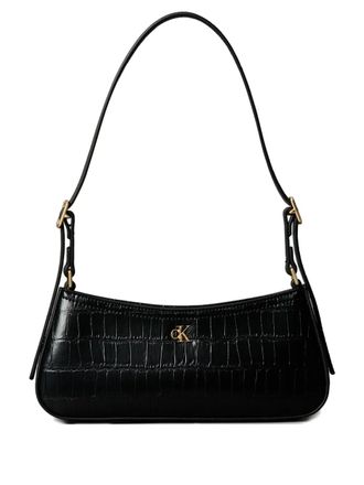 Calvin Klein petit sac porté épaule à logo embossé - Noir