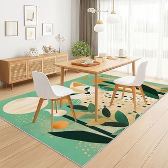 Generic Tapis Imprim&eacute; Dessins anim&eacute;s Animaux Plantes pour Salon Chambre D&eacute;coration de la Maison - Vert Flanelle Antid&eacute;rapante Tapis Salon de Sol paillasson 16