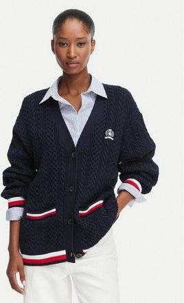 Tommy Jeans Strickjacke DW0DW22934 Dunkelblau Regular Fit