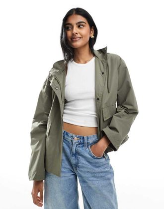 Brave Soul Veste courte enduite - Kaki clair-Vert