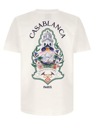 Casablanca Hotel Emblem Graphic T-shirt - Cream