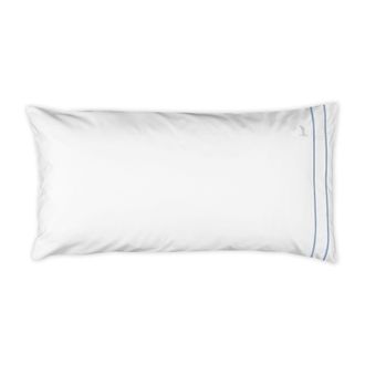 M&ouml;ve Noblesse Kissenbezug 80x40 cm aus 100% Baumwolle, White/Light Blue