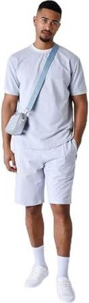 Project X Paris T-Shirt uni avec Bande Logo Bleu Glacier M