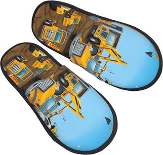 Generic Pantoufles Moelleuses Diff&eacute;rents V&eacute;hicules De Chantier Slippers Antid&eacute;rapants Chauds Chausson Pour Ext&eacute;rieur Femme Int&eacute;rieur M