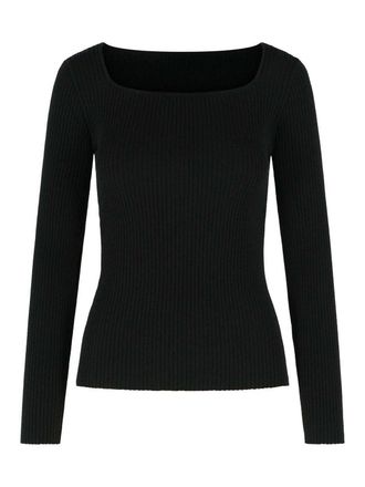Courr&egrave;ges Pull Col Rond - Noir