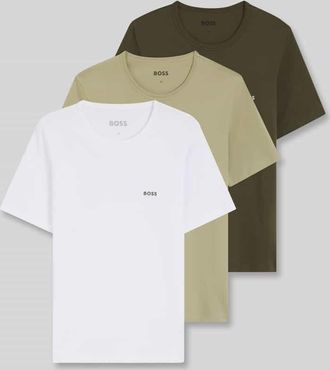 HUGO BOSS Slim Fit T-Shirts aus reiner Baumwolle im 3er-Pack