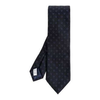 Ferragamo Seidenkrawatte - - Accessories - Herren - Blau - ONE SIZE