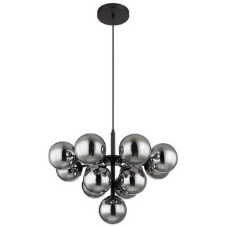Globo Lighting Pendelleuchte Deckenlampe H&auml;ngelampe Rauchglas Esszimmerleuchte 13x G9 d 56 cm