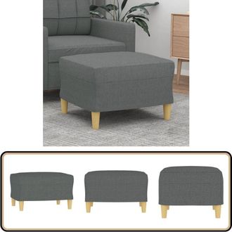 vidaXL Fußhocker Dunkelgrau 60x50x41 cm Stoff - Fußhocker - Grau - Sitzsack - Beistelltisch - Wohnzimmer Deko