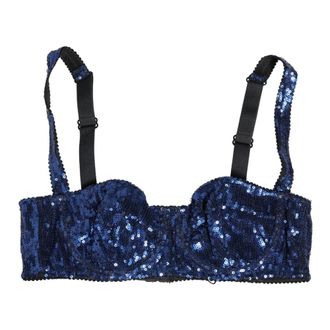 Dolce & Gabbana Femme, Sous-v&ecirc;tements, Bleu, Taille: 38 FR Soutien-gorge balconnet