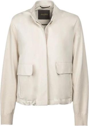 Moorer Femme, Vestes, Beige, Taille: 38 FR Claude-J Jacket
