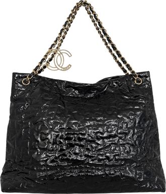 Chanel Shopper - Chanel Puzzle Quilted Patent Tote Bag Black / very - Gr. unisize - in Schwarz - f&uuml;r Damen