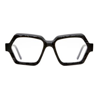 Kuboraum Femme, Accessoires, Noir, Taille: ONE Size Lunettes Hexagonales Noires Mattes