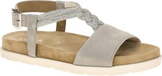Gabor Sandale Gabor Fashion Sandale grau silber Strass 84.601.12