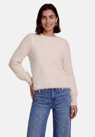 Zero Strickpullover Damen mit Stehkragen (1-tlg) Struktur