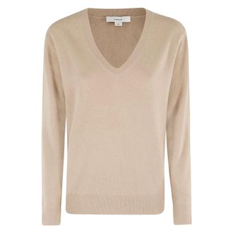 Vince Femme, Pulls, Brun, Taille: 36 FR Weekend V-neck