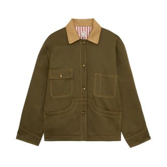 Ines De La Fressange Femme, Vestes, Vert, Taille: 42 FR Melchior work jacket